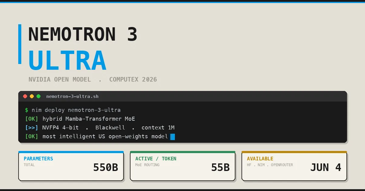 Nemotron 3 Ultra: NVIDIA lanza su modelo open